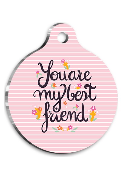 PetTagArt Pembe Best Friend Kedi Köpek Künyesi PetTagArt Pembe Best Friend Kedi Köpek Künyesi