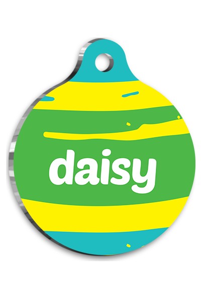 Pet Tag Art PetTagArt Yeşil Sarı Mavi Desenli Kedi Köpek Künyesi Pet Tag Art PetTagArt Yeşil Sarı Mavi Desenli Kedi Köpek Künyesi