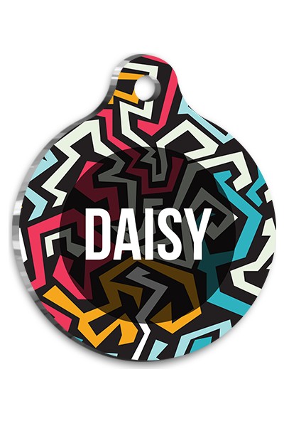 Pet Tag Art Neon Çizgiler Kedi Köpek Künyesi Pet Tag Art Neon Çizgiler Kedi Köpek Künyesi