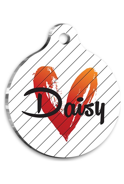 Pet Tag Art PetTagArt Kalp Baskılı Kedi Köpek Künyesi