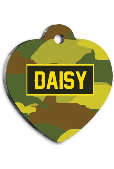 Pet Tag Art PetTagArt Kamafulaj Desenli Kalp Kedi Köpek Künyesi