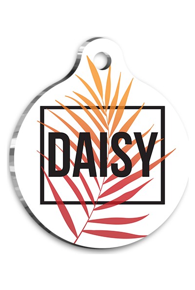 Pet Tag Art Sonbahar Desenli Kedi Köpek Künyesi