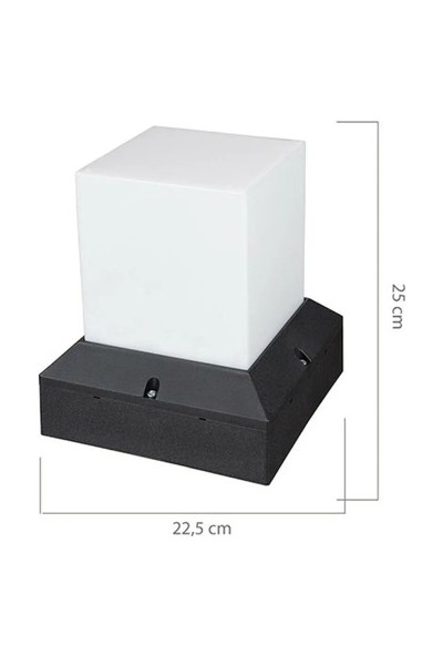 Çağatay Elektrik Sade Küp Armatür Bahçe Aydınlatma Armatürü Çağatay Elektrik Sade Küp Armatür Bahçe Aydınlatma Armatürü