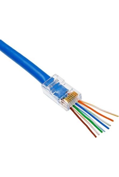 Yeni Nesil Jak Cat5/cat6 RJ45 Konnektör 100 Lü Paket Cat6 Ez Plug Yeni Nesil Jak Cat5/cat6 RJ45 Konnektör 100 Lü Paket Cat6 Ez Plug
