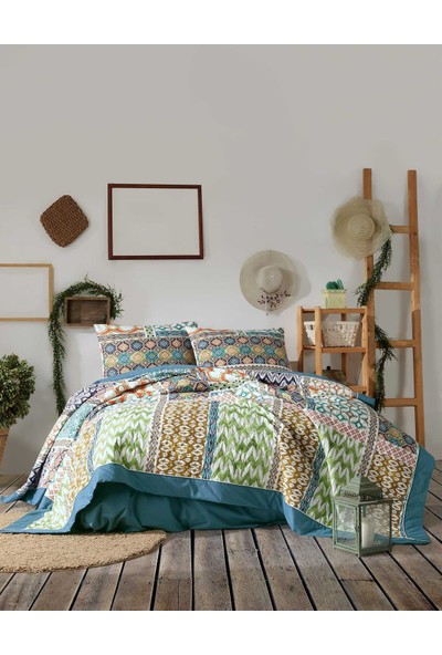 Elart Kapitoneli Yatak Örtüsü Seti Çift Kişilik %100 Pamuk 4 Parça Rachel Yeşil Elart Kapitoneli Yatak Örtüsü Seti Çift Kişilik %100 Pamuk 4 Parça Rachel Yeşil