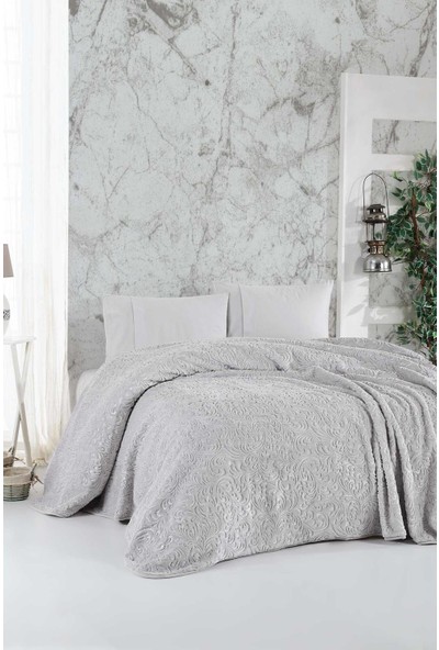 Elart Embos Battaniye Çift Kişilik Gümüş 220X240CM - 3000 gr Elart Embos Battaniye Çift Kişilik Gümüş 220X240CM - 3000 gr