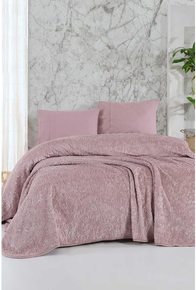 Elart Embos Battaniye Çift Kişilik Gülkurusu 220X240CM - 3000 gr Elart Embos Battaniye Çift Kişilik Gülkurusu 220X240CM - 3000 gr