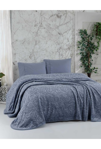 Elart Embos Battaniye Çift Kişilik Mavi 220X240CM - 3000 gr Elart Embos Battaniye Çift Kişilik Mavi 220X240CM - 3000 gr