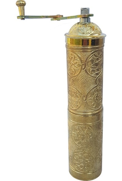 EHA Değirmen, Osmanli Motifli Kahve ve Baharat El Degirmeni, 21 Cm, Altin