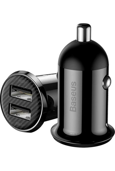 Baseus Grain Pro Dual USB 4.8A Max Çıkışlı Hızlı Araç Şarj Başlık Ccallp-01