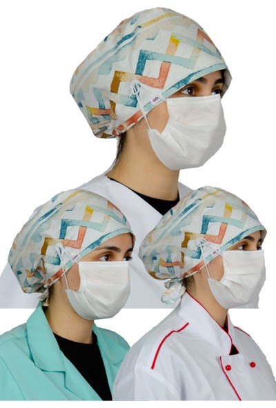 FRM Doktor Hemşire Aşçı Bonesi , Genel Kullanım Çalışma Bonesi %100 Pamuk , Maske için Düğme ve Terbantlı , A MODEL ÇİZGİ FRM Doktor Hemşire Aşçı Bonesi , Genel Kullanım Çalışma Bonesi %100 Pamuk , Maske için Düğme ve Terbantlı , A MODEL ÇİZGİ