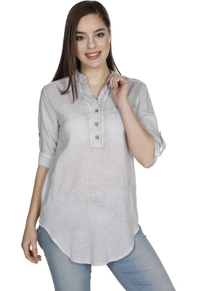 Eliş Şile Bezi Akasya Şile Bezi Bluz Taş