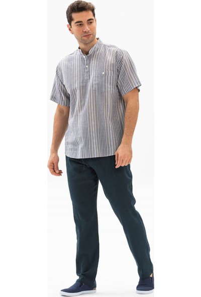 Eliş Şile Bezi Şile Bezi Cepli Erkek Pantolon Petrol