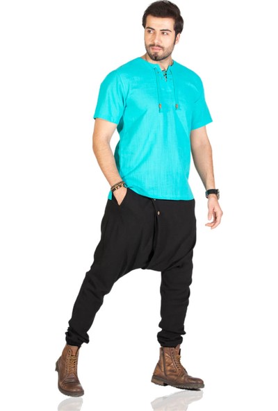 Eliş Şile Bezi Özgür Şile Bezi Şalvar Siyah