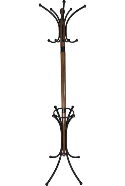 Tolunay Portmanto Ayaklı Askılık - Boyalı Bambu x Model Ceviz