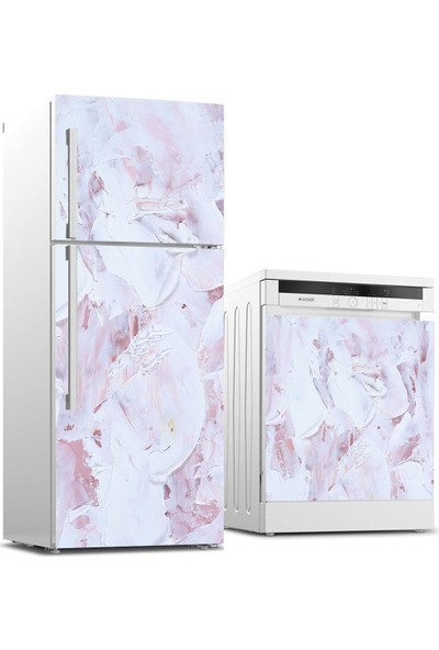 Jasmin2020 Buzdolabı ve Bulaşık Makinası Sticker Kaplama Etiketi Fırça Izi
