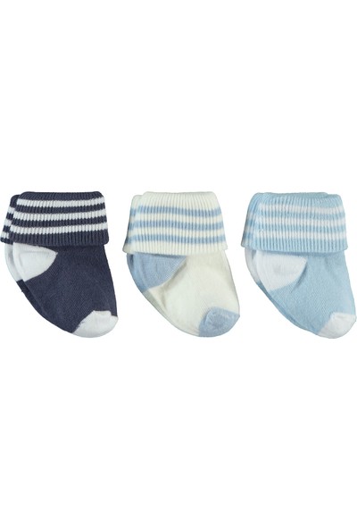 Civil Baby Erkek Bebek 3'lü Çorap Set 0-6 Ay Lacivert Civil Baby Erkek Bebek 3'lü Çorap Set 0-6 Ay Lacivert