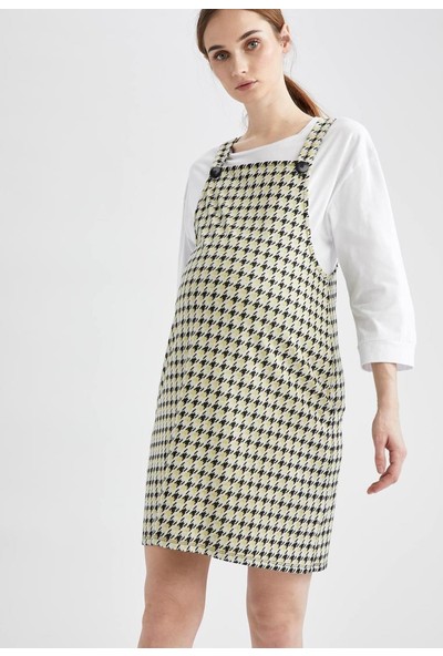 DeFacto Hamile Düğme Detaylı Kazayağı Desenli Yazlık Salopet T8423AZ21SP DeFacto Hamile Düğme Detaylı Kazayağı Desenli Yazlık Salopet T8423AZ21SP