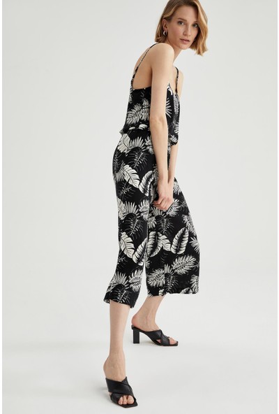 DeFacto Askılı Desenli Midi Tulum T9659AZ21SM