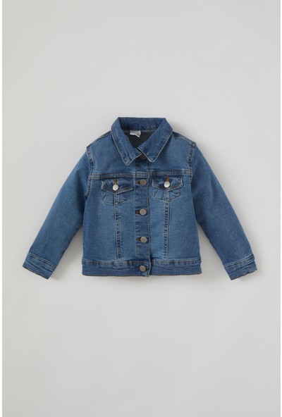 Defacto Kız Bebek Jean Ceket T8942A221SP