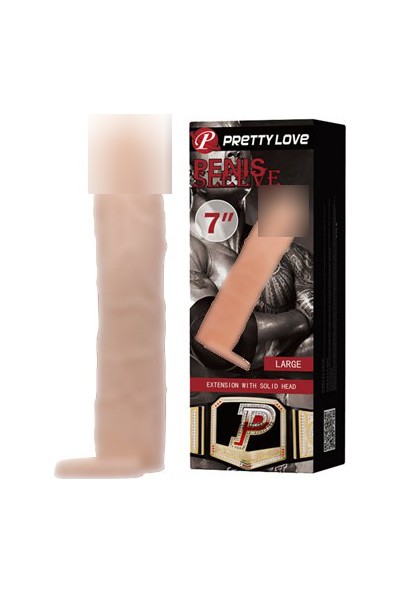 Baile 6 cm Dolgulu Uzatmalı Penis Kılıfı Realistik Penis Ten Rengi Dildo