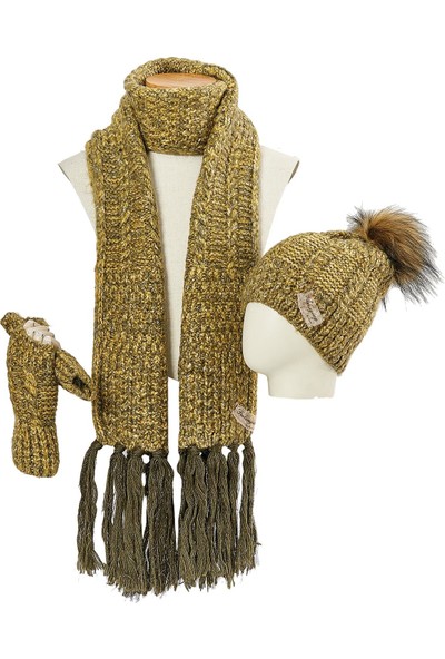 Fonem Kadın Pamuklu Hazel Üçlü Set Fo 3069 Yeşil