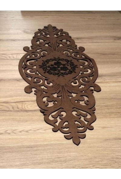 Köşem Çeyiz Lazer Işlemeli Özel Kesim Deri Runner Kahve Köşem Çeyiz Lazer Işlemeli Özel Kesim Deri Runner Kahve