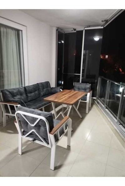 Tu Tienda 3+1+1+Masa Dekoratif Bahçe Balkon Mutfak Takım