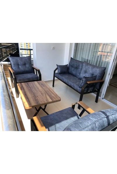 Tu Tienda 2+1+1+Sehpa Demonte Bahçe Balkon Mobilyası