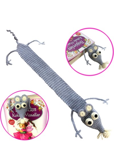 Binbir Trend El Örgüsü Fare Kitap Ayracı - 33 cm