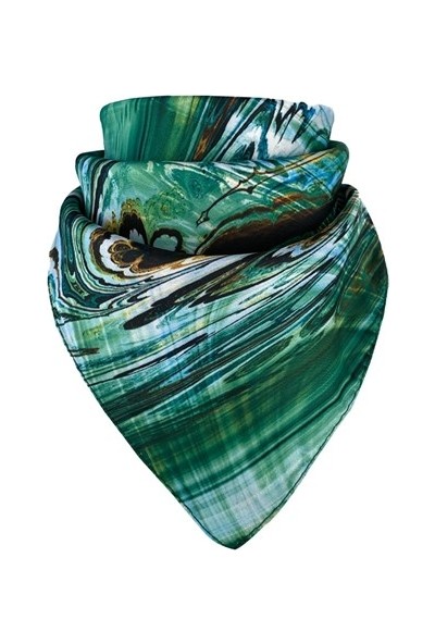 E-Taktik Yeşil Ebru Desenli Tivil Fular Maske