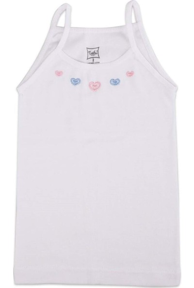 Tutku Kız Çocuk Ip Askılı Işlemeli 6 Lı Atlet - 1-2 Yaş