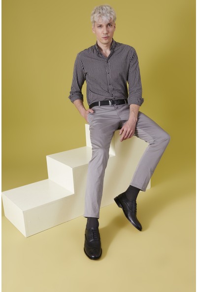 Ziya Erkek Deri Ayakkabı 111415 587046 Siyah