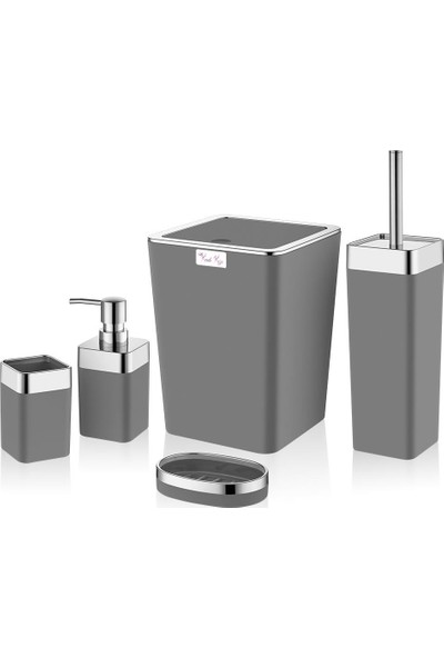 Kadı Kızı Modernity 5 Parça Banyo Seti Antrasit