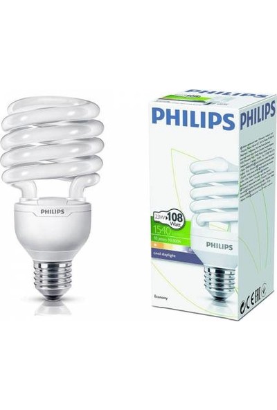 Philips 5 Adet Philips 23W (108W) Tasarruflu Ampul Beyaz Işık E27 1540 Lümen Philips 5 Adet Philips 23W (108W) Tasarruflu Ampul Beyaz Işık E27 1540 Lümen