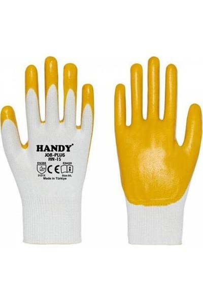 Handy Hn-15 Nitril Kaplama Sarı Iş Sanayi Eldiveni 10/xl 1 Çift Handy Hn-15 Nitril Kaplama Sarı Iş Sanayi Eldiveni 10/xl 1 Çift