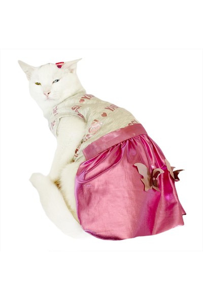 Kemique Butterfly Glitz Tütülü Kedi Elbisesi, Kedi Kıyafeti
