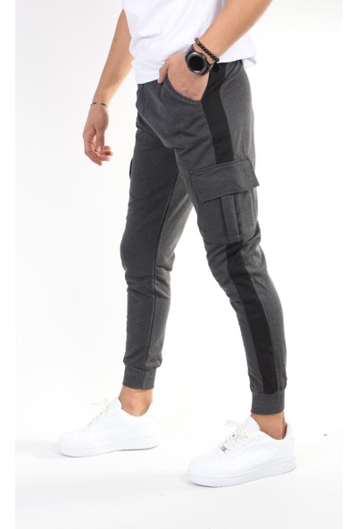 Spormanya Kargo Cepli Şeritli Eşofman Altı