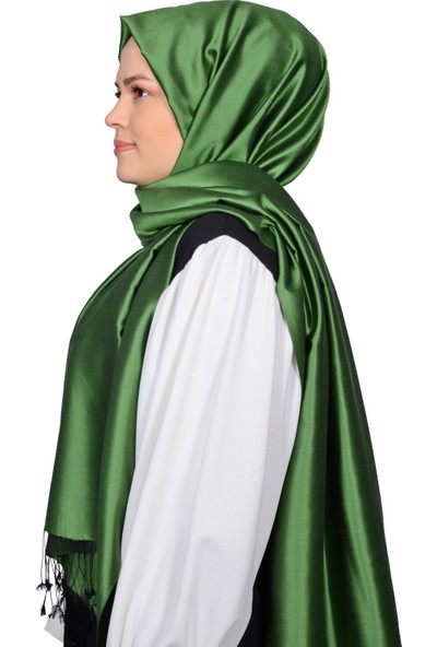 hintbazar Islam Yeşili Çift Taraflı Ipek Şal