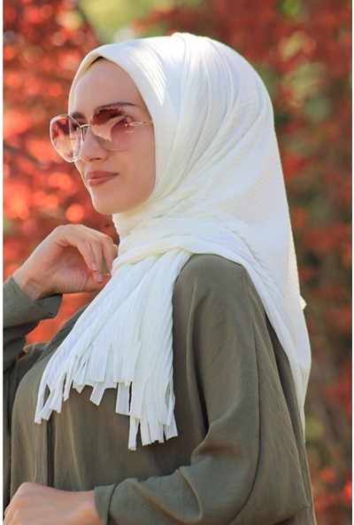 Belifanti Collection Pliseli Pratik Penye Hazır Şal Pratik Şal