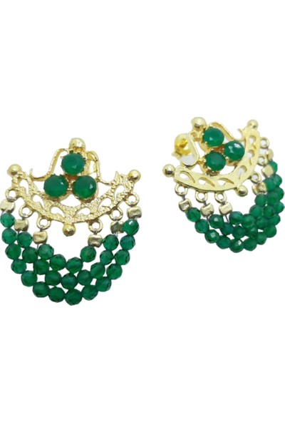 Candie Silver Yeşil Taşlı Otantik 925 Ayar Gümüş Kadın Küpe Candie Silver Yeşil Taşlı Otantik 925 Ayar Gümüş Kadın Küpe