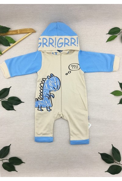 Bebedonat Dinazor Baskılı Kapşonlu Tulum 946