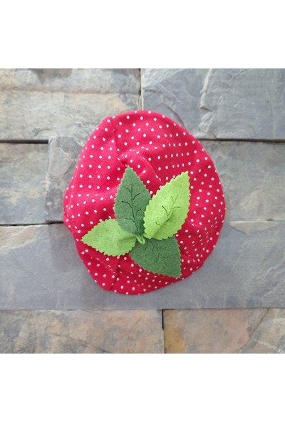 Trendyes Kırmızı Çilek Model Şapkalı Takım Elbise