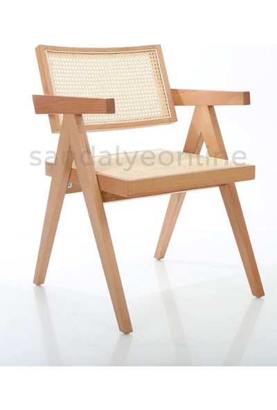 Sandalye Online Bacio Ahşap Hazeranlı Sandalye