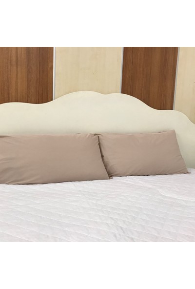Bej Yüzde Yüz Pamuklu Yastık Kılıfı
