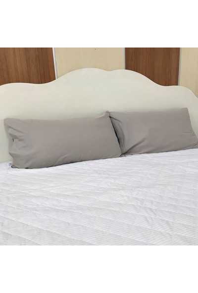 Gri Yüzde Yüz Pamuklu Yastık Kılıfı
