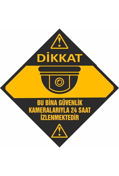 Vice Bu Bina Kamera Ile Izlenmektedir Uyarı Levhası