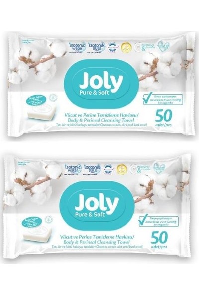 Joly Vücut Perine Bölgesi Yıkama Temizleme Havlusu 50 Li 2 Adet Joly Vücut Perine Bölgesi Yıkama Temizleme Havlusu 50 Li 2 Adet