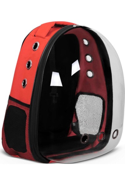 Nunbell Capo Pet Kırmızı Şeffaf Astronot Kedi ve Köpek Taşıma Çantası 42 x 22 x 33 cm Nunbell Capo Pet Kırmızı Şeffaf Astronot Kedi ve Köpek Taşıma Çantası 42 x 22 x 33 cm