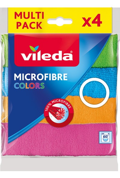 Vileda Mikrofiber Colors Bez 4'lü Vileda Mikrofiber Colors Bez 4'lü